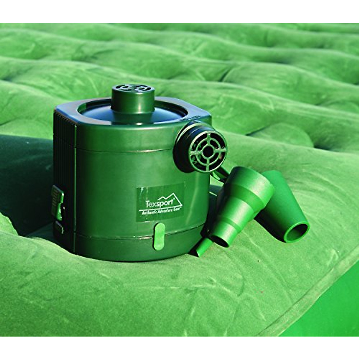 Texsport Battery Powered Air Pump for Recreational Inflatables,Green