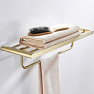 Towel Racks Towel Rail Towel Rails Towel Racks, for Bathroom,Towel Bar Wall Mounted Hand Towel Bar Bathroom Towel Holder Kitchen Dish Cloths Hanger/Bath Towel Rack 60Cm/a