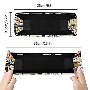 Unisex Workout Headbands Black-Grid-Shiba-Inu-Doge Elastic Yoga Sweatband Stretchy Sports Hairband
