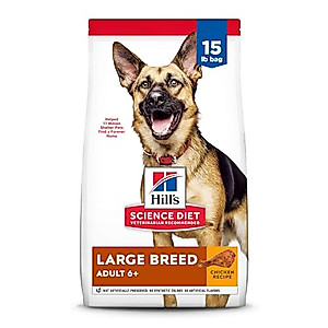 Hill's Science Diet Adult 6+ Chicken Meal, Barley & Brown Rice Recipe Large Breed Dry Dog Food, 15 lbs.