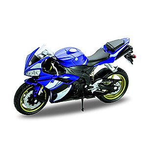 Welly Die Cast Motorcycle Blue Yamaha 2008 YZF-R1, 1:18 Scale