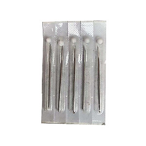 Shuiniba 14G 5 Pieces Body Ear Navel Nose Lip Nipple Piercing Needles