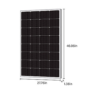 Newpowa 160W(Watt) Solar Panel Monocrystalline 12V High Efficiency PV Module 160W for RV Marine Boat Trailer Camper Rooftop Off Grid System