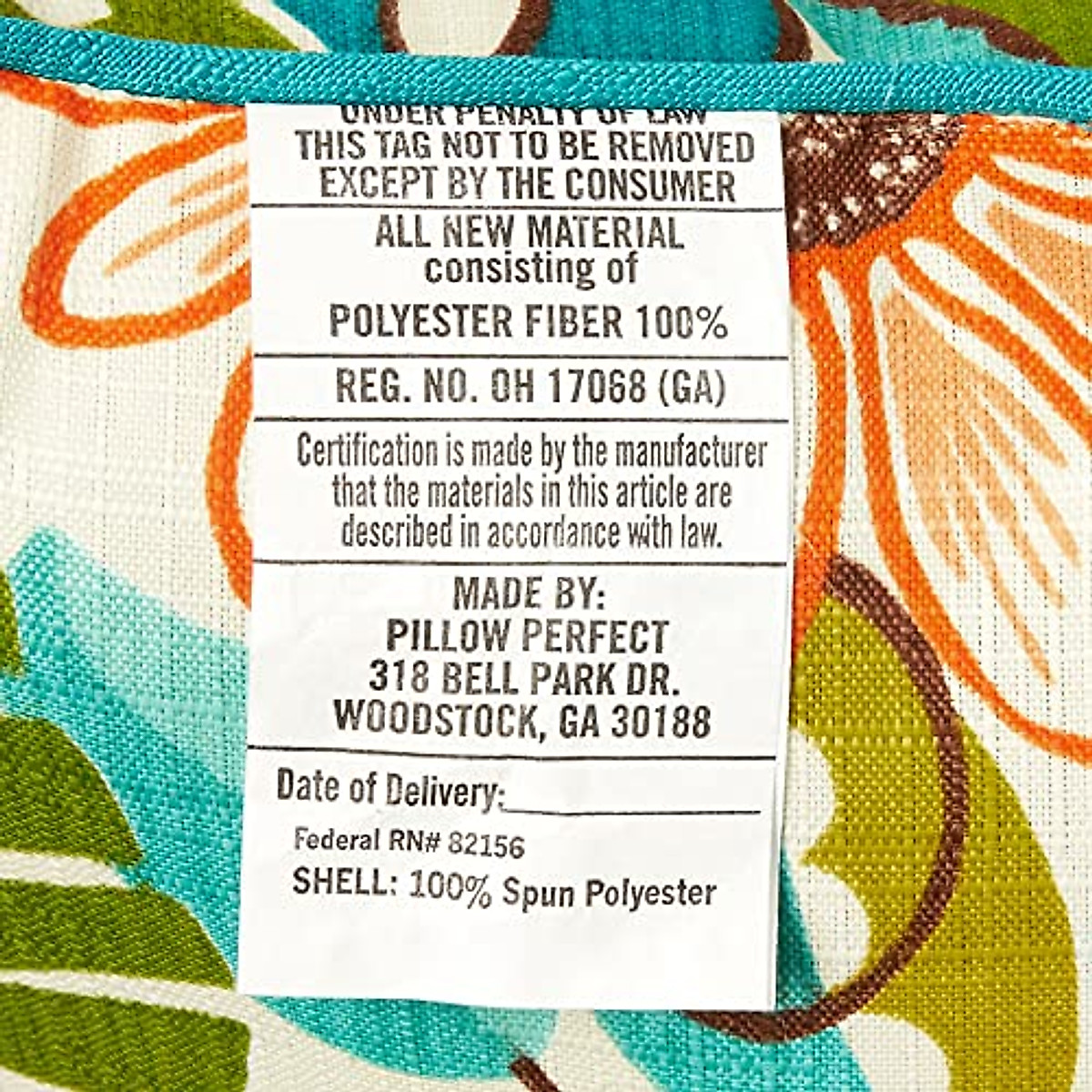 Pillow Perfect - 580616 Outdoor/Indoor Lensing Jungle Lumbar Pillows, 11.5" x 18.5", Off-White, 2 Pack,Ivory