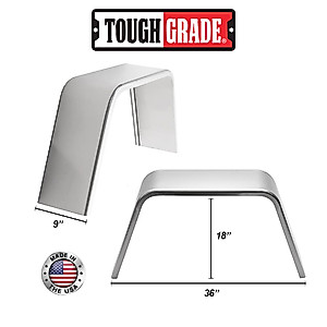 Tough Grade Aluminum Smooth Flat Top Fender 9" X 36" X 18" | Car Hauler Trailer | Cargo Trailer | Utility Trailer | Landscape Trailer