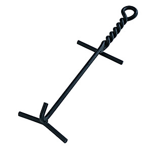 Lodge Camp Dutch Oven Lid Lifter. Black 9 MM Bar Stock for Lifting and Carrying Dutch Ovens. (Black Finish)