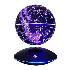 HCNT Levitating Light Globe Magnetic Floating Night Light Constellation Ball Unique Levitation Bedside Star Globe Table Lamp Creative LED Starlight Ball with UFO Base for Office Bedroom Home Decor