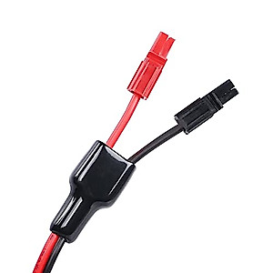 QIANRENON 45A Connector to DC Solar Extension Cable DC5525 (5.5 x 2.1mm) to Solar Panel Power Plug Adapter Connector 16AWG for Portable Generator Backup Battery& Foldable Solar Panel 3.9ft/1.2m