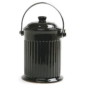 Norpro Ceramic Compost Keeper, Black (93EB)