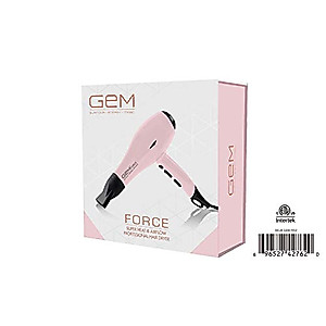 Gem Force Intense Ionic Ceramic Science Hair Dryer (Baby Pink)