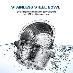 All for Paws Height Adjustable Cat Elevated Bowls Stainless Steel Dog Food Water Bowls, Height Adjustable Cat Feeder Mess Proof Pet Feeding Bowls(Small)