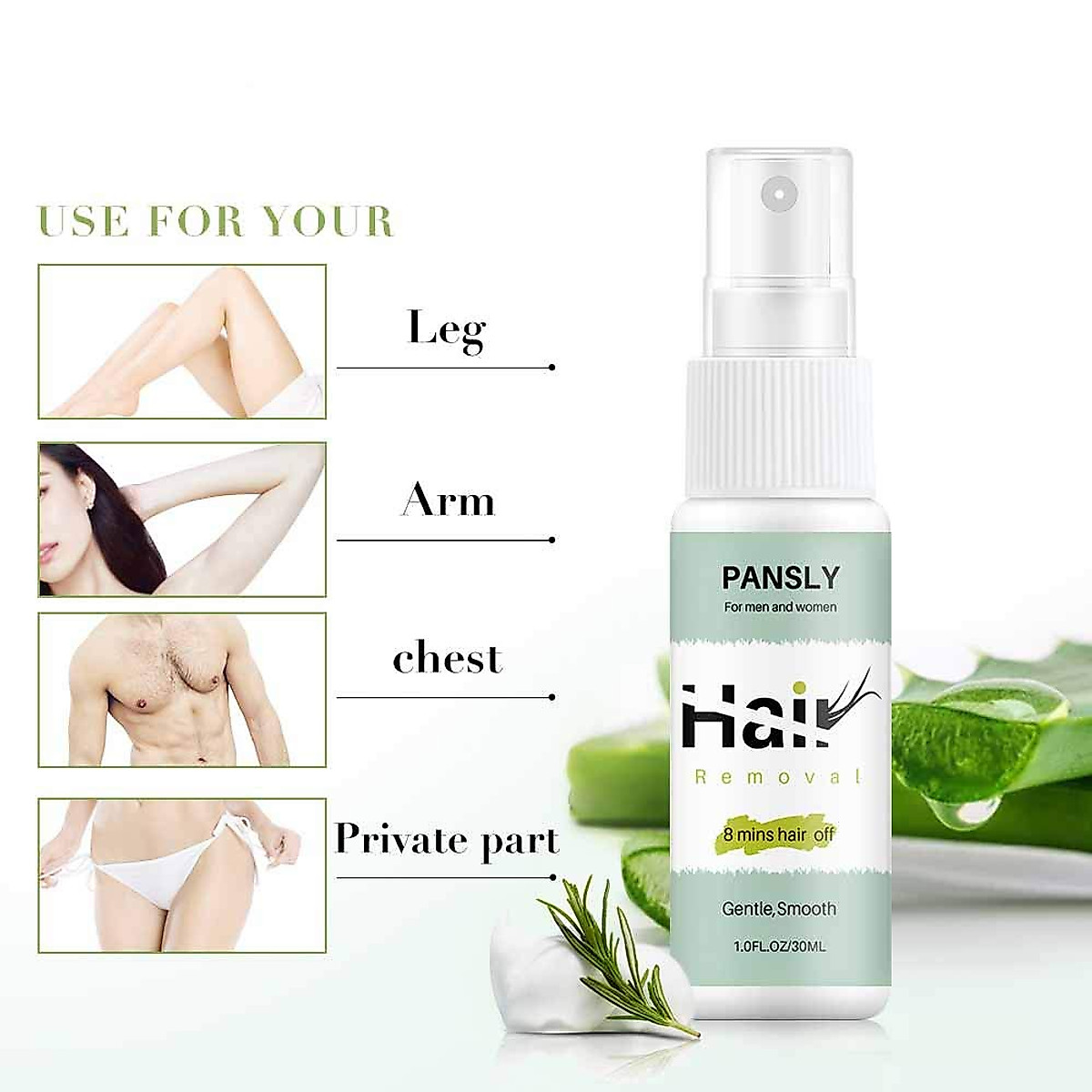 Hair Inhibitor, Hair Removal Spray Painless Non-Irritating Hair Stop Growth Spray for Arm, Leg, Armpit, Hair Removal Inhibitor for Men and Women