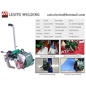 PVC Hot Air Welder for Advertising Cloth Banner Fabric Window Door Overlap Jointing Hem Welding Rope Welding (110v/2000w Welder Machine)