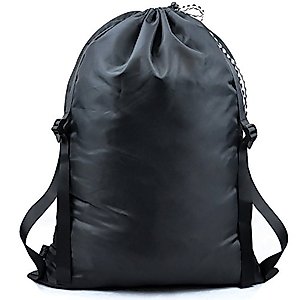 iwill CREATE PRO Laundry Tote Backpack, Heavy Duty Laundry Storage Bag for Laundromat, College Dorm Room, Black
