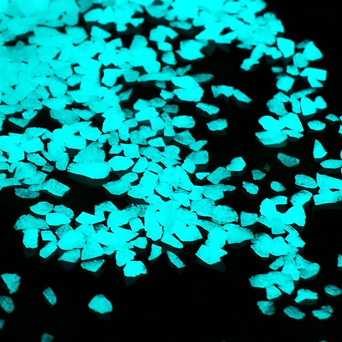 Alan Stone Glow in The Dark Home and Garden Fish Tank Aquarium Decorative Sand Gravel Rock (3-5mm, Aqua)