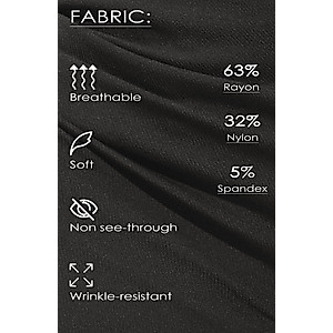 ZTN Women's Yoga Dress Pants Pull On Straight Leg Slacks with Belt Loops Dressy Casual M Dark Grey