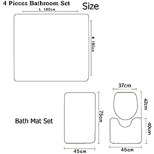 Yuaobeimei Colorful Tie Dye Shower Curtain Abstract Rainbow Cube Block Brick-Like Geometric 4 Pieces Bathroom Sets with Mat Rugs 3D Curtain Fabric Bath Decor