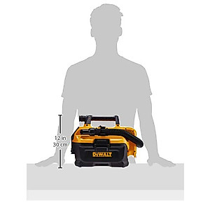 DEWALT 20V MAX Cordless Wet-Dry Vacuum, Tool Only (DCV580H),Black, Yellow, 17.10 Inch x 12.80 Inch x 12.30 Inch
