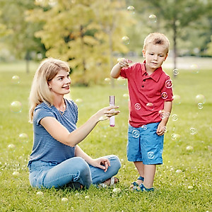 48Pcs Mini Bubble Wands Bubble Party Favors 6 Style Summer Outdoor Indoor Gifts Bubbles Bulk Birthday Thanksgiving Christmas Celebration Activities Supplies Decorations Toys for Kids Boys Girls