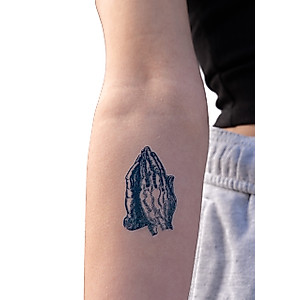 Thug Ink Temporary Tattoos - Volume I - 10 Temporary Tattoos ~ Face Tattoos ~ Teardrop, Cross, Praying Hands, etc~ Thug Life ~ Fake Tattoos ~ Water-transfer Tattoos