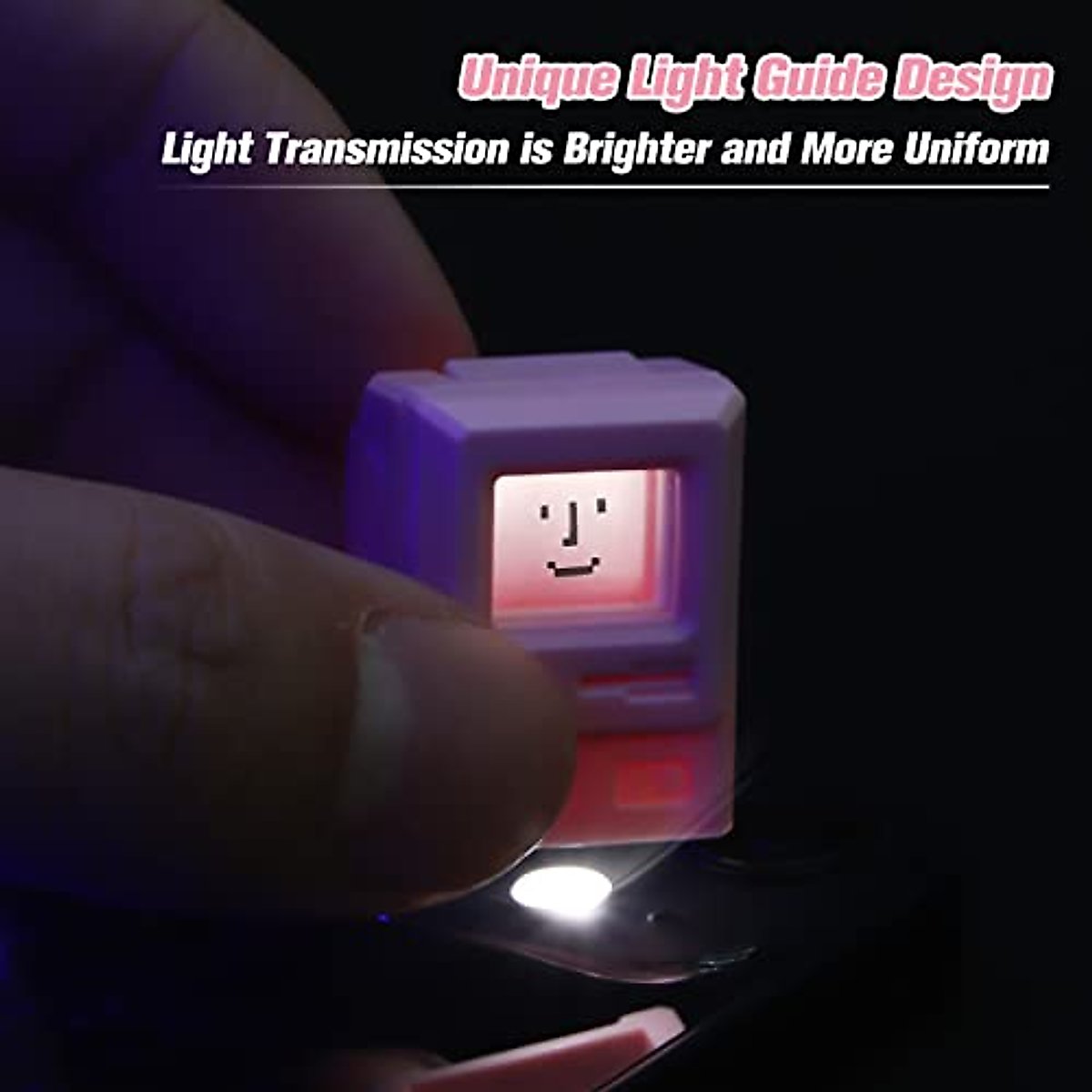 HELOIA Custom Keycaps for Esc Key and Tab Key - Magnetic Light Transmission Keycaps - Classic Retro Mechanical Backlit Keyboard Esc Tab Keycap for GK61 GK64 SK87 GH60 PC Gamer ect Most Keyboard(White)