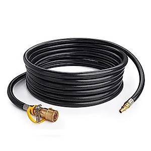 GASPRO 20 Feet Propane Quick Connect Hose, and 1/4 Inch RV Propane Quick Connect Fittings, Connect Propane Grill to Camper, Trailer and RV, Low Pressure