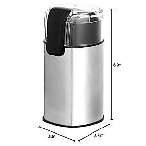 Amazon Basics Stainless Steel Electric Coffee Bean Grinder