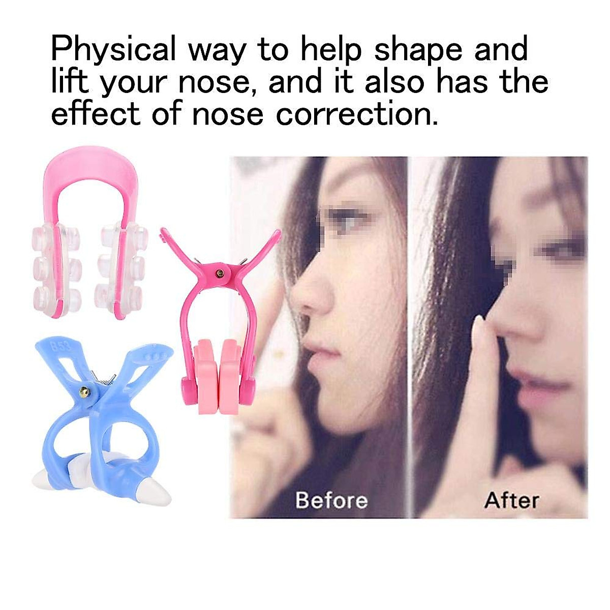 Nose Lifting Shaper Clip, 3pcs Nose Bridge Lift Up Straightening Enhancer Nose Up Clip Correction Set Beauty Clip