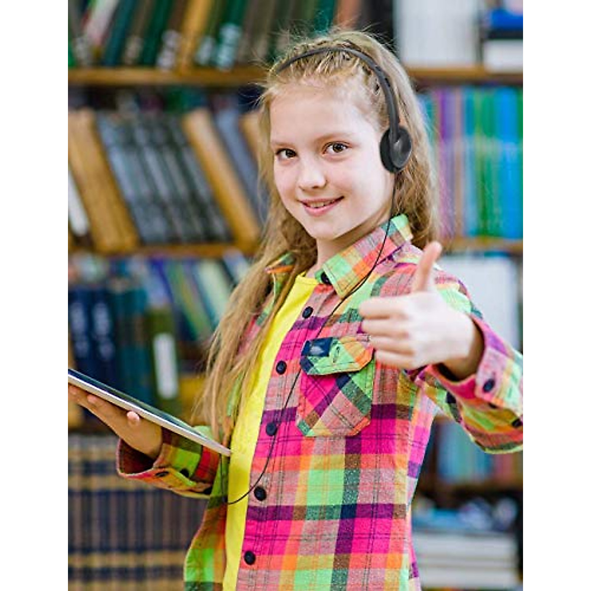 QWERDF 16 Packs Headphones Bulk for Classrooms Kids Students On Ear Disposable Black Earphones Class Set Wired Individually Bagged for School Library Office