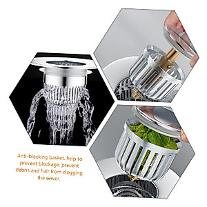 Kitchen Sink Stopper Toilet Toilet Sink Dish Drainer Sink Universal Drain Stopper Sink Basin Stopper Brass Bouncing Core Tub