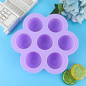 YYQTGG Food Freezer Mold, Ice Trays with Lid Food Freezer Container Food Freezer Tray New(Purple)