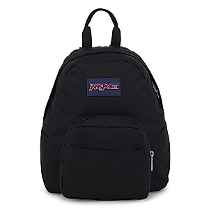 JanSport Half Pint Mini Backpack for Women, Men, Girls, Boys, Black, 10.2 L - Durable Mini Bag Purse with Adjustable Shoulder Straps, Single Main Compartment, Zippered Stash Pocket
