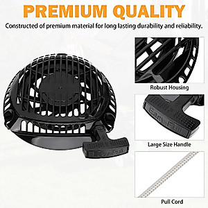 Recoil Starter Assembly For Kohler XT675 XT650 XT775 XT800 6.5 6.75 7.75 8.0 HP 149cc 173cc Engine Toro Lawn Mower Pull Start with Retractable Spring Pull Cord - Replaces 1416520, 14165 20S, 1416520-S