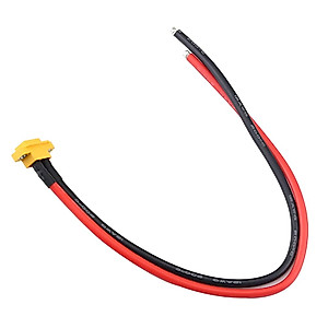 2PCS Amass XT60E-M Male plug battery connectors Mountable Pigtail Cable with 12awg 30cm Silicon Wires XT60 Panel Mount Connector for RC FPV Drone