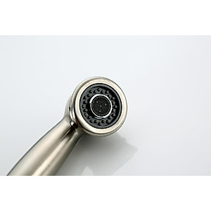 Derengge Stainless Steel Single Handle Pull Out Kitchen Sink Faucet, Contemporary Brushed Nickel Pull Down Kitchen Faucet,FS-825-KGSS