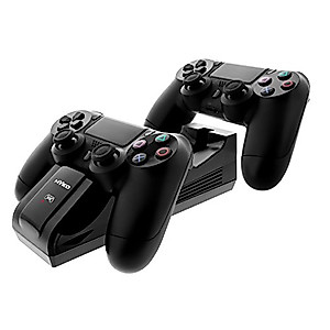 Nyko Charge Base - PlayStation 4 with a Modern and Simple Drop and Charge Design, Dual Patented Dongle Charging Port, Includes a USB and Wall Mount for Super Fast Charging of PS4, PS4 Pro and PS4 Slim Controllers