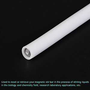 MECCANIXITY Magnetic Stir Bar Retriever 250mm(9.84 inch) Length PTFE Coating White
