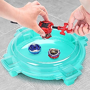 Bey Battling Top Burst Toy Blade Set Game Complete Battle Game Set with Stadium, 6 Battling Tops and 2 Launchers, Toys for 6 Year Old Boys & Girls & Up