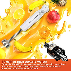 Immersion Hand Blender, Handheld Blender, 5-in-1 Multi-Function Stick Mixer, 600w 10 Speed Manual Mixer With Turbine, Mixer For Food Whipping, Milk Mixer/Egg Mixer,/Mortar and Beaker/Measuring Cup