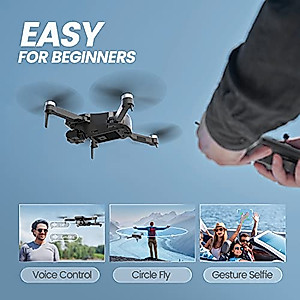 Holy Stone GPS Drone for Adults with Rock Steady Camera 4K Photo 2-axis Gimbal,HS360 FPV Quadcopter for Beginners,Brushless Motor,Long Range,5GHz Wifi,Follow Me,Auto Return Home,with 3 Batteries
