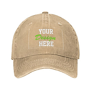 Funny Cowboy Hat Add Your Team Name Company Logo Custom Hats Design Your Own Customizable Personalized Washed Natural Cowboy Hats