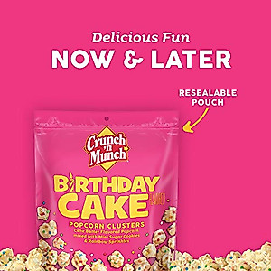 CRUNCH 'N MUNCH Birthday Cake Flavored Popcorn Clusters, 5.5 oz.