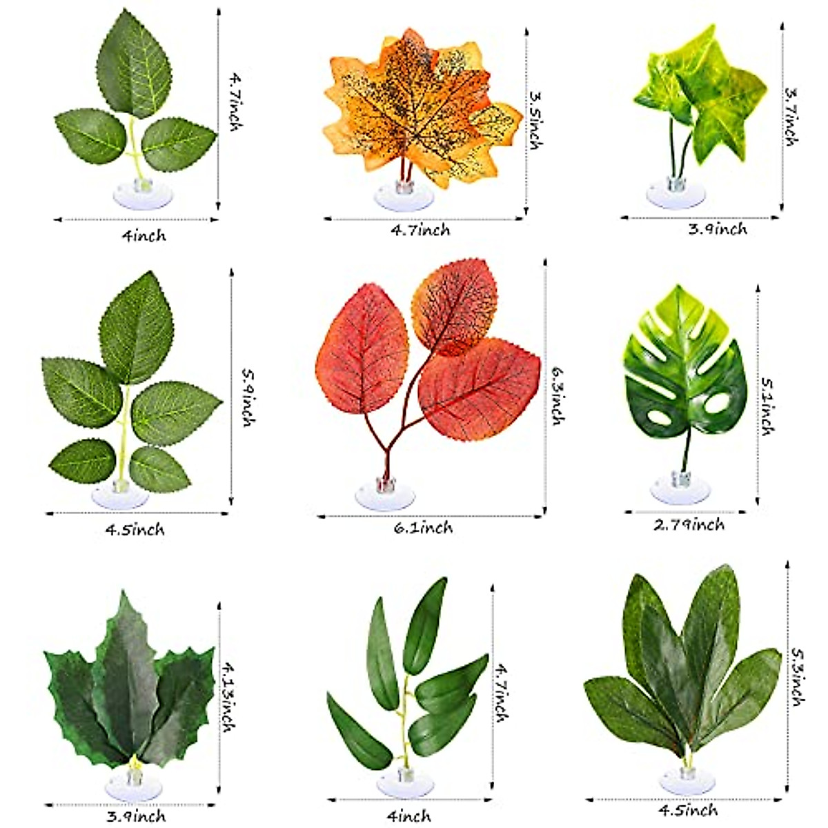 9 Pieces Betta Bed Leaf Hammock Pad Betta Fish Leaf Pad Betta Fish Hammock Betta Fish Accessories Plant Tank Decorations for Lightweight and Realistic Resting Spot Simulating The Habitat