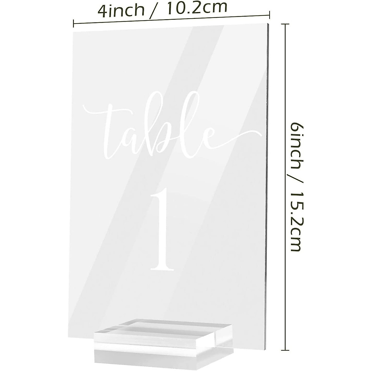 Elegant Acrylic Table Numbers for Wedding Reception - Set of 20 Table Numbers 1-20 +1 Personalized Table Sign - Modern and Clear Design for Easy Visibility