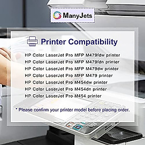 ManyJets 414X W2020X Compatible Toner Cartridge Replacement for HP 414A W2020A 414X W2020X Work with HP M479fdw M479fdn M454dw M454dn M479 M454 M479dw Printer (4-Pack,NO CHIP)