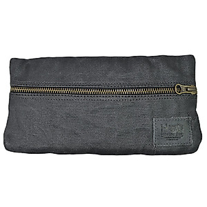 Hide & Drink, Pen Accessories Kit Pouch Holder, Secure Fit, G Pen Soft Travel Bag Handmade from Waxed Canvas (Charcoal Black)
