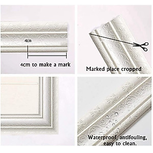 JATOK Diamond Painting Frame,2pcs 230cm/Roll Multifunction Self Adhesive 3D Pattern Edge Decoration Mouldings Trim Border Frame