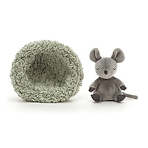 Jellycat Hibernating Mouse Stuffed Animal, 5 inches | Mouse Plush Toy | Classic Children's Gift