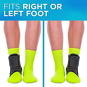 BraceAbility Sports Ankle Brace - Best Lace Up Figure 8 Sprained, Rolled or Twisted Active Support Wrap Stabilizer Splint for Basketball, Volleyball, Soccer, Working Out, Running Pain Treatment (S)