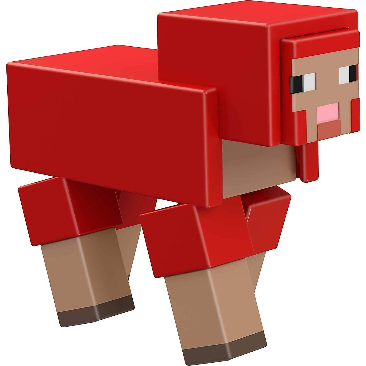 Minecraft Craft-A-Block Sheep Figure, Authentic Pixelated Video-Game Characters, Action Toy to Create, Explore and Survive, Collectible Gift for Fans Age 6 Years and Older